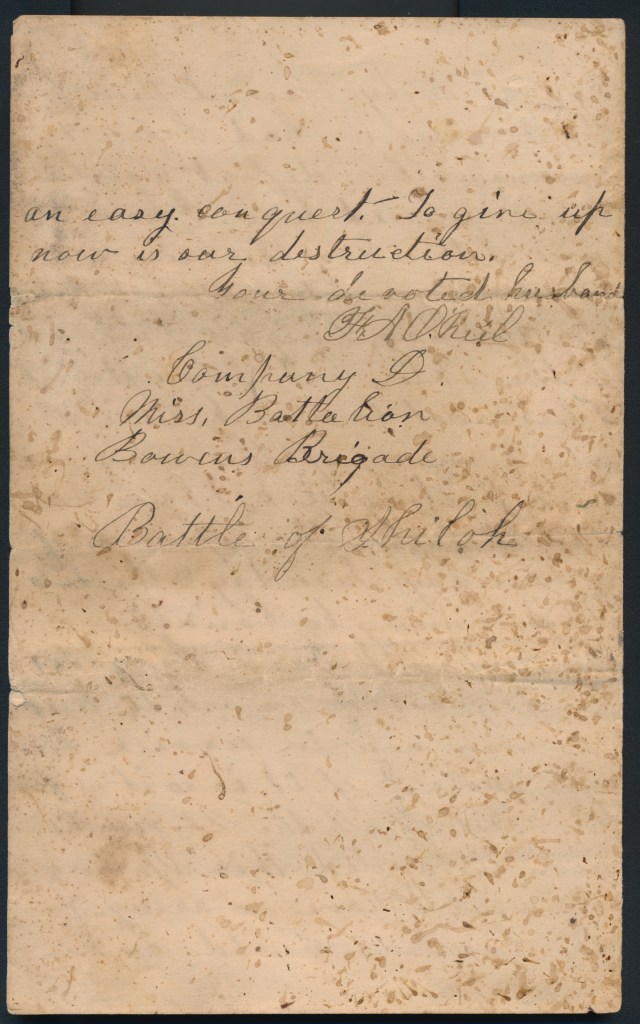 Battle of Shiloh Letter by Sergeant Franklin Augustus O’Neil, 2nd ...