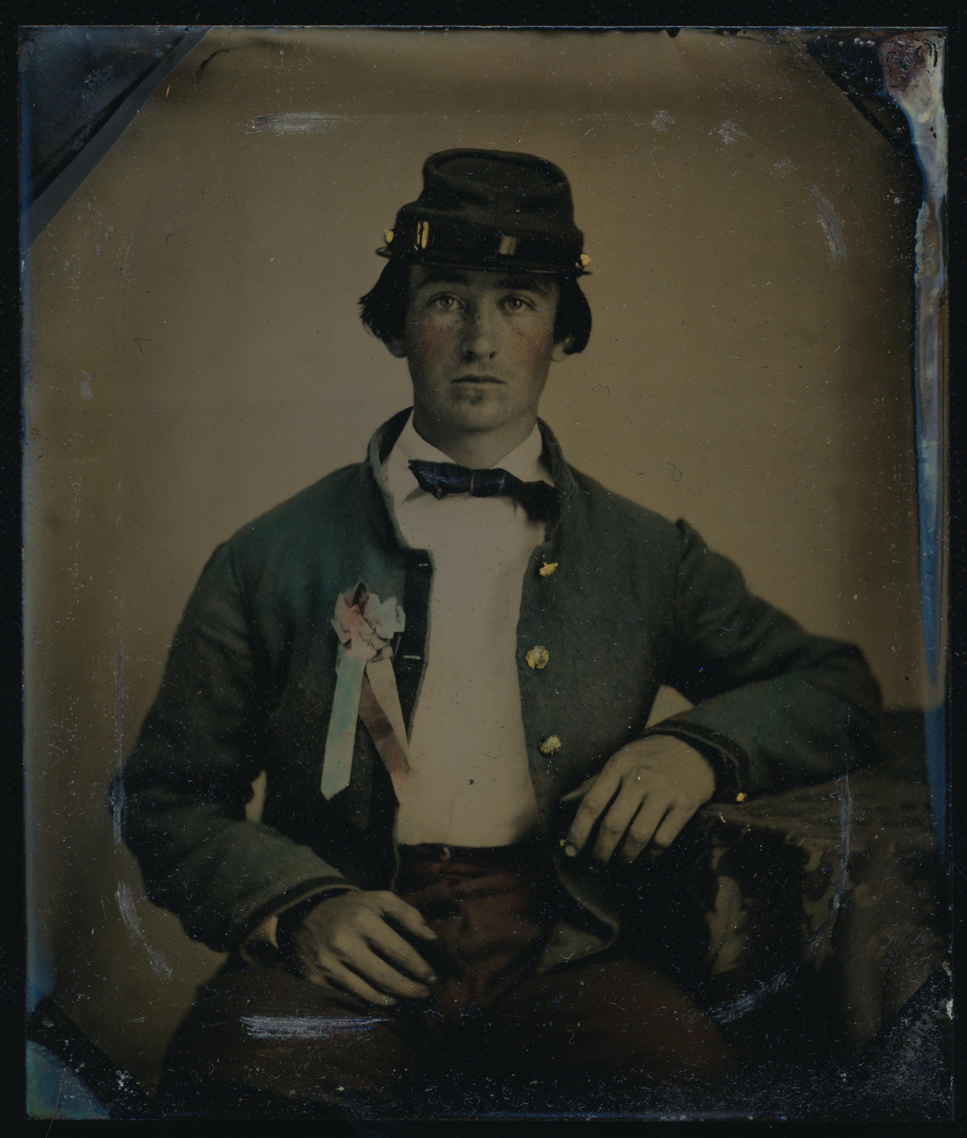 Sixth plate melainotype of Edward Livingston Hopkins of Natchez ...
